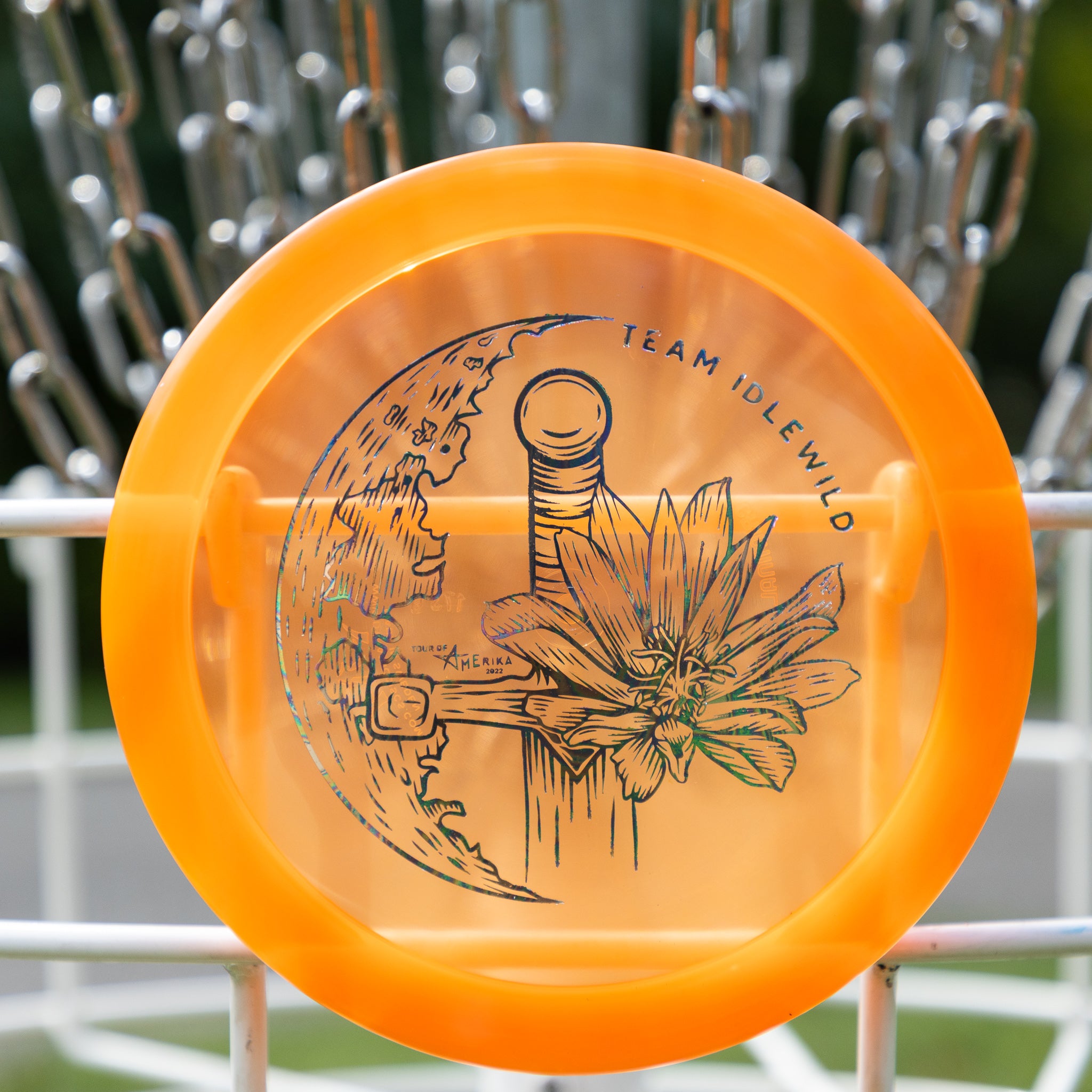 Dynamic Discs Lucid-Ice "Sword and Moon" Criminal Erika Stinchcomb Tea
